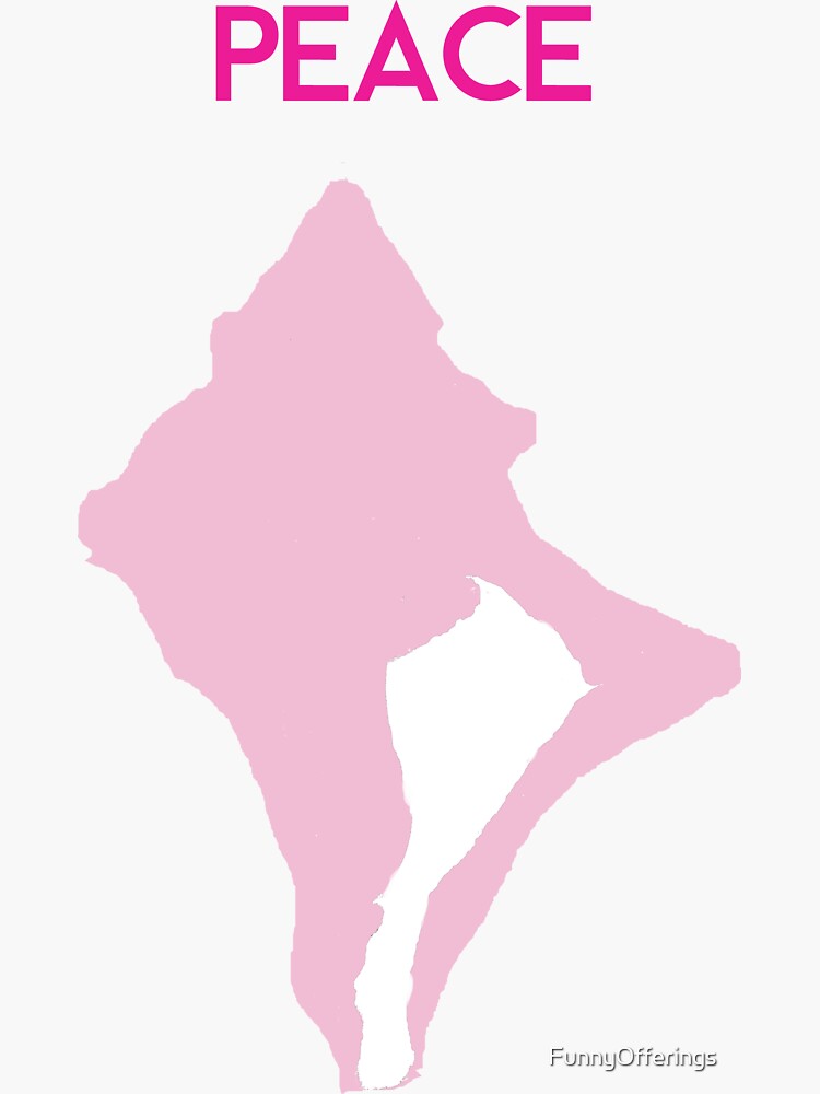 "Pink Sea Shell" Sticker by FunnyOfferings | Redbubble