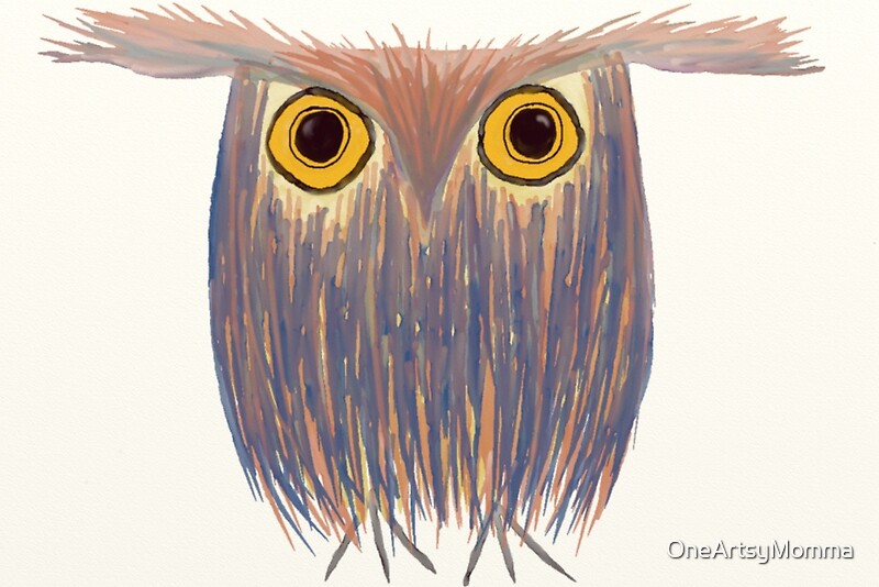 "The Odd Owl Painting" by OneArtsyMomma | Redbubble