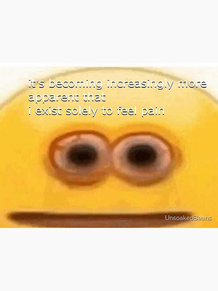 "Cursed Pain Emoji" Sticker for Sale by UnsoakedBeans | Redbubble