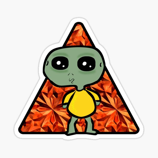 "ALIEN TRIANGLE OTHER DIMENSION" Sticker by phys | Redbubble