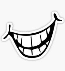 Cartoon Mouth Smile: Stickers | Redbubble