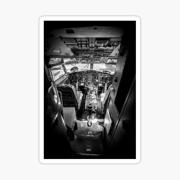 "Boeing 737-229 Cockpit" Sticker for Sale by JWAviationPhoto | Redbubble