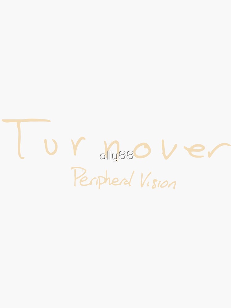 "Turnover Peripheral Vision logo" Sticker for Sale by olly88 | Redbubble