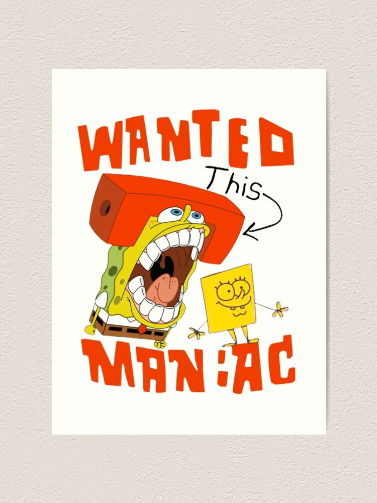 "Wanted spongebob " Art Print by Aesthetic-Art- | Redbubble