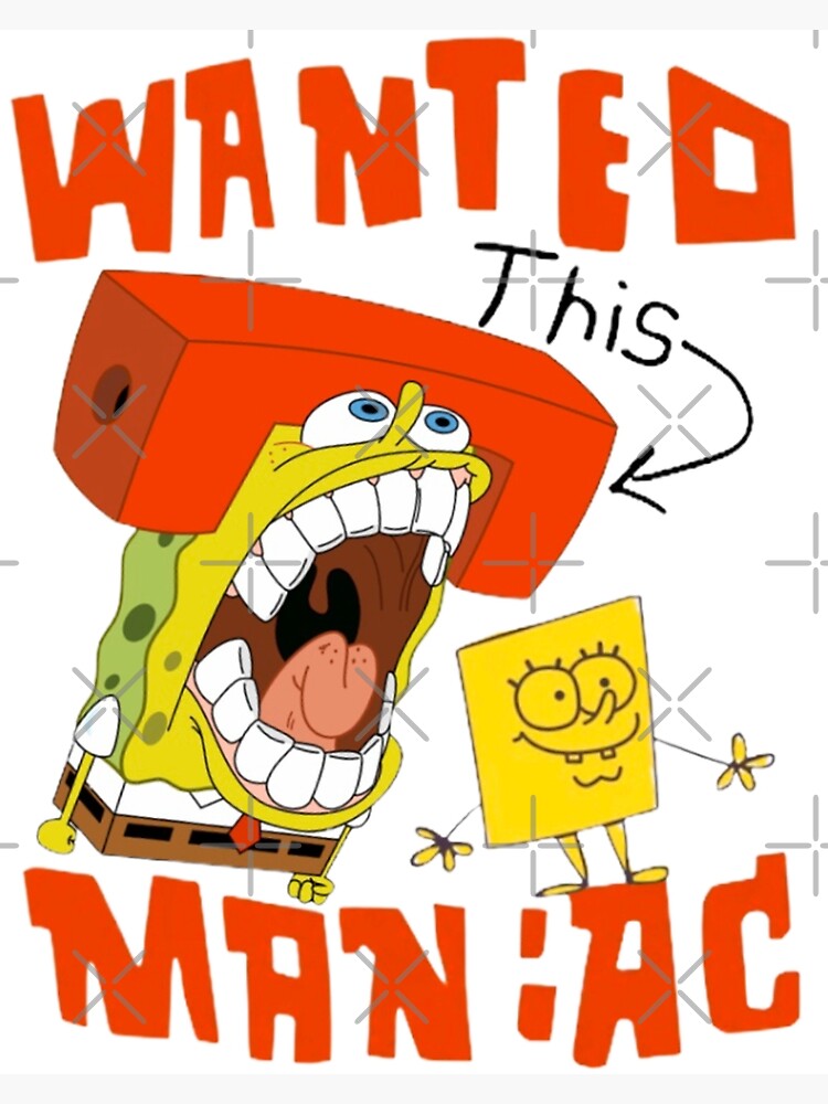 "Wanted spongebob " Art Print by Aesthetic-Art- | Redbubble