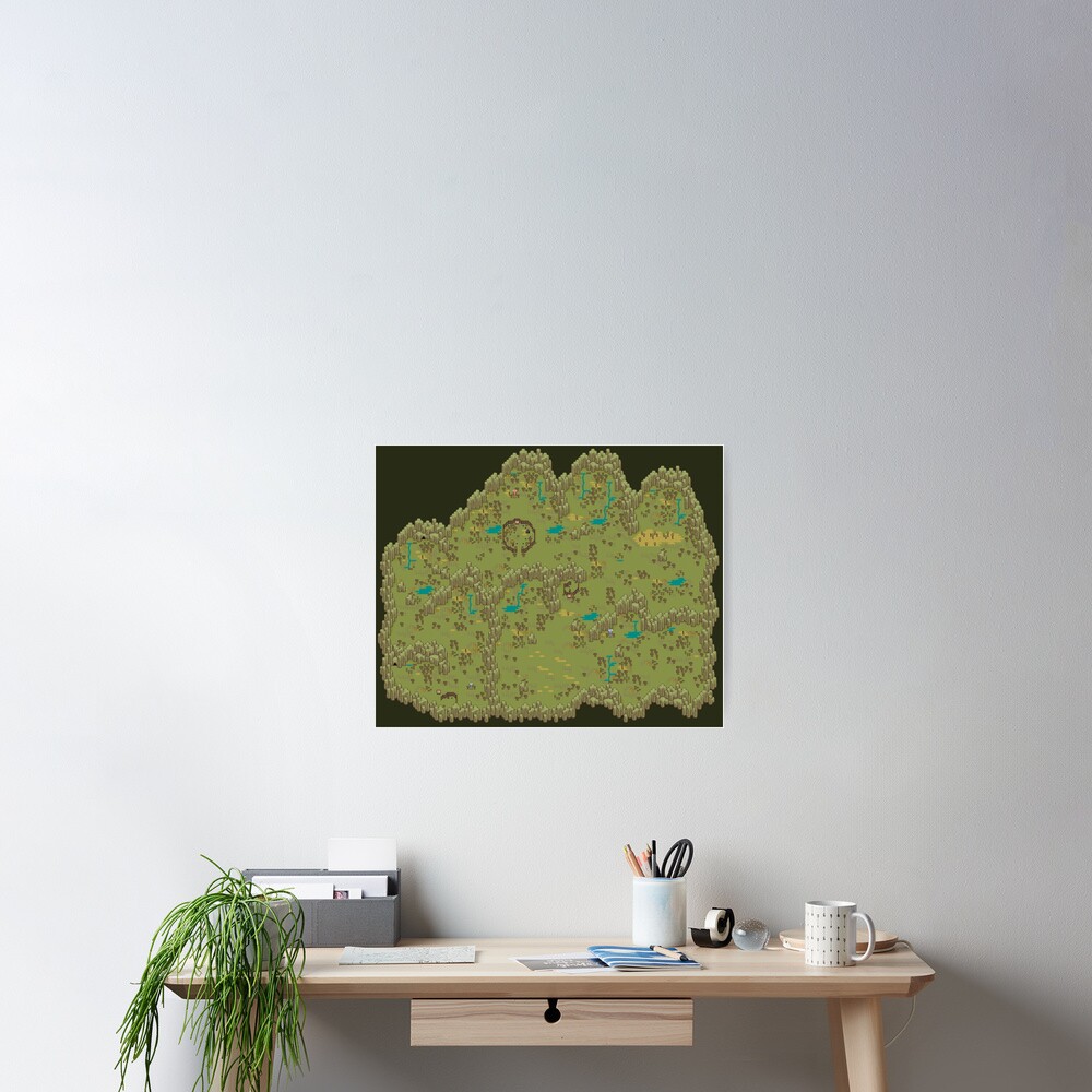 "Earthbound Lost Underworld Map" Poster by gin-nek-shop | Redbubble