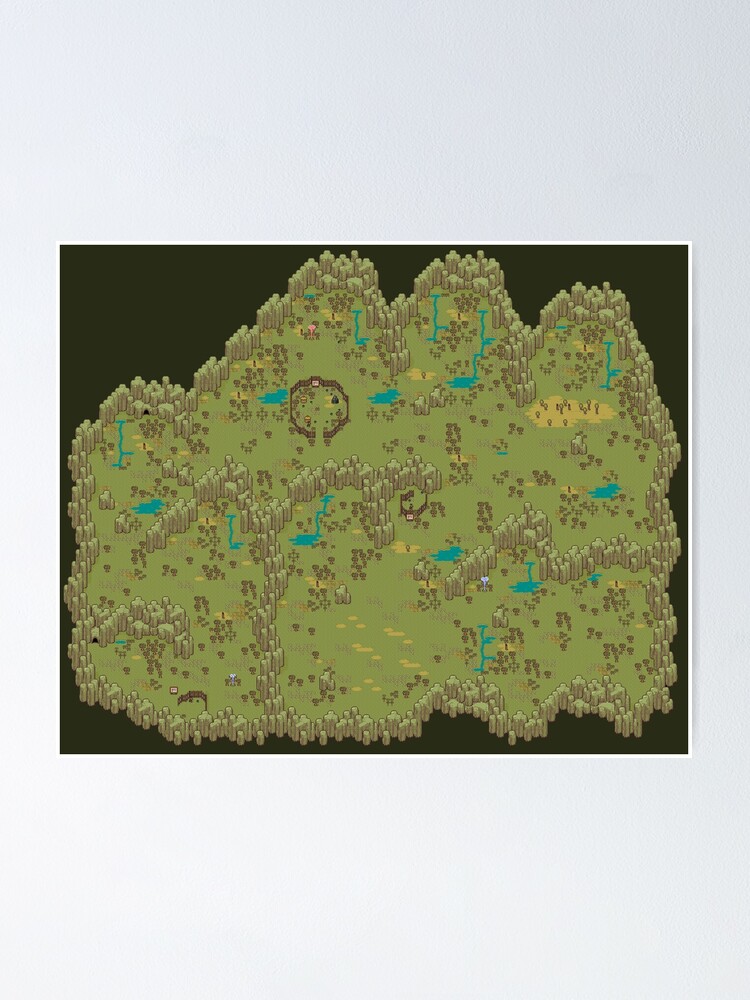 "Earthbound Lost Underworld Map" Poster by gin-nek-shop | Redbubble