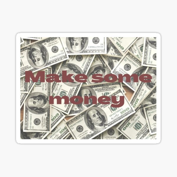 "Money" Sticker by ANON1M | Redbubble