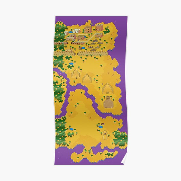 "Earthbound Scaraba Map" Poster for Sale by gin-nek-shop | Redbubble