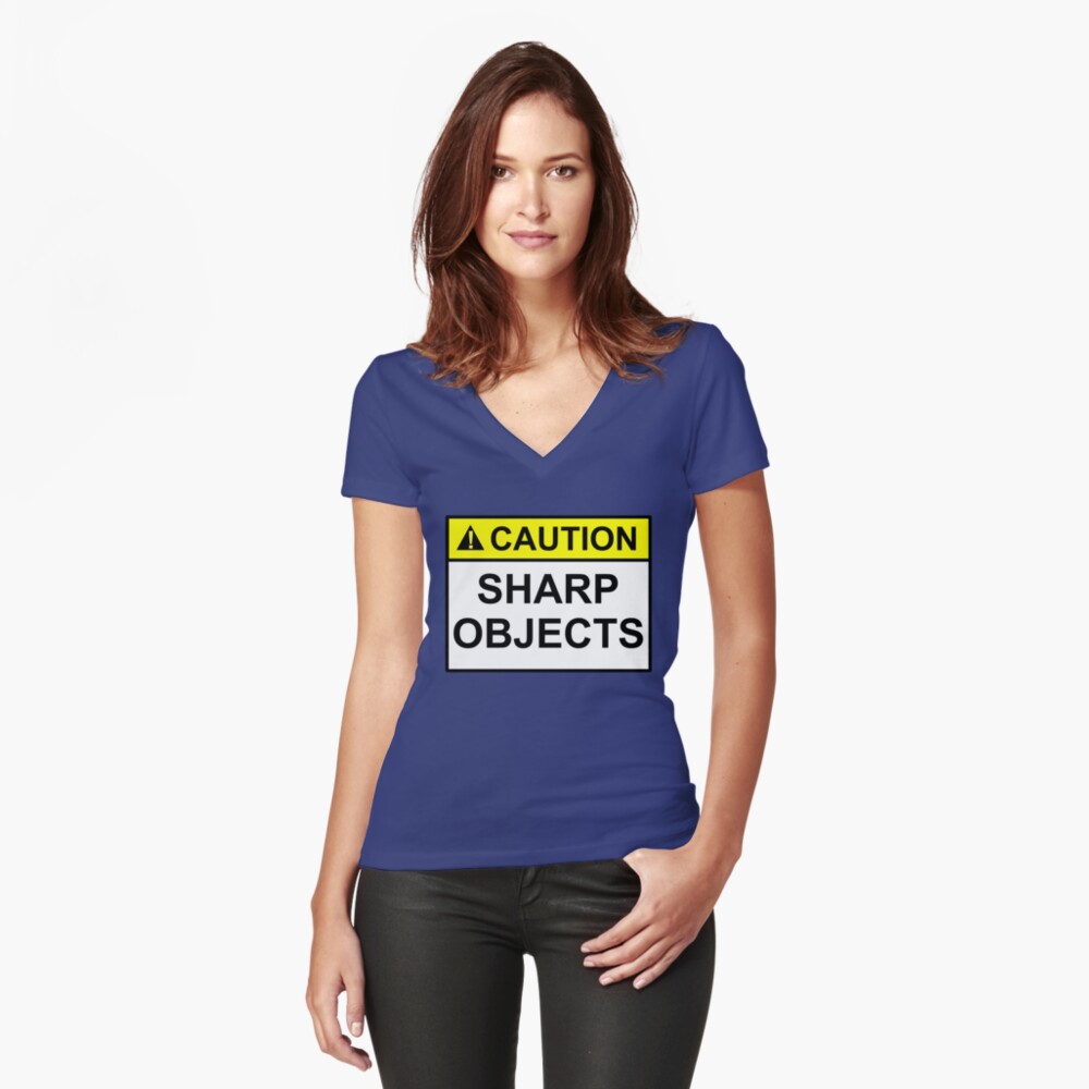 "CAUTION SHARP OBJECTS sign design art" Sticker for Sale by SumoShark ...