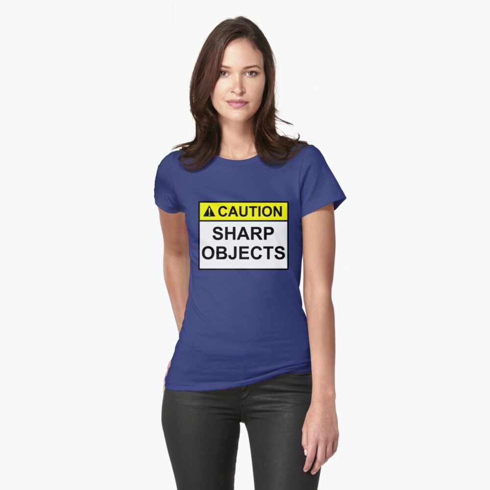 "CAUTION SHARP OBJECTS sign design art" Sticker for Sale by SumoShark ...