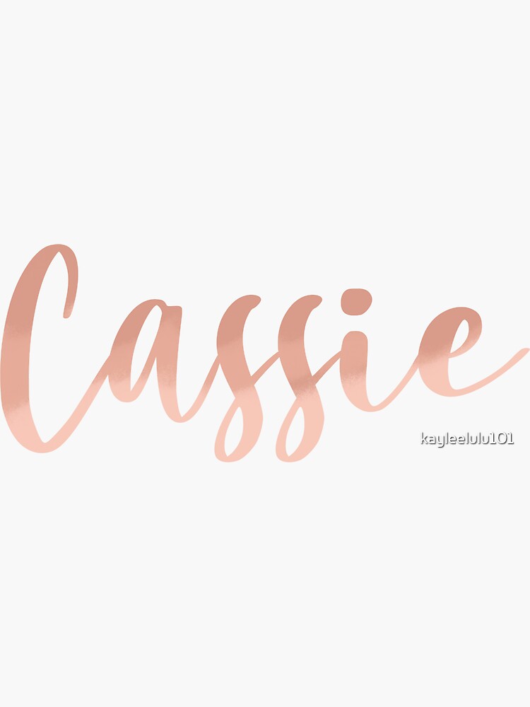 "Cassie" Sticker for Sale by kayleelulu101 | Redbubble