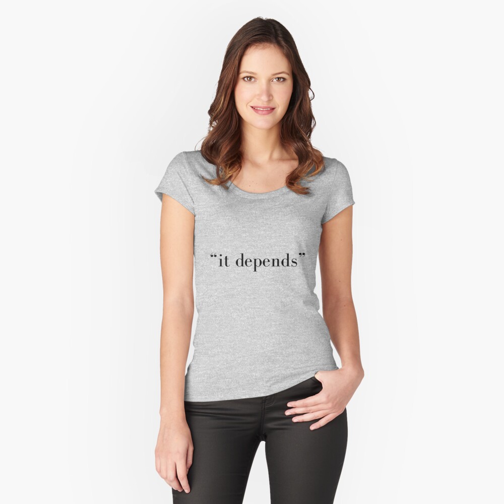 ""it depends" " Sticker for Sale by bbcream24 | Redbubble