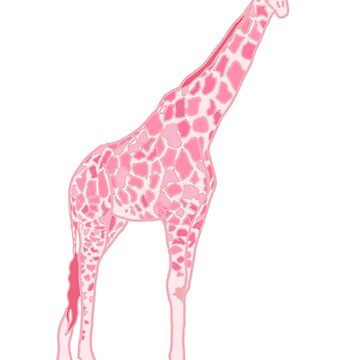 "Pink (Strawberry) Giraffe" Sticker for Sale by butterflysteph | Redbubble