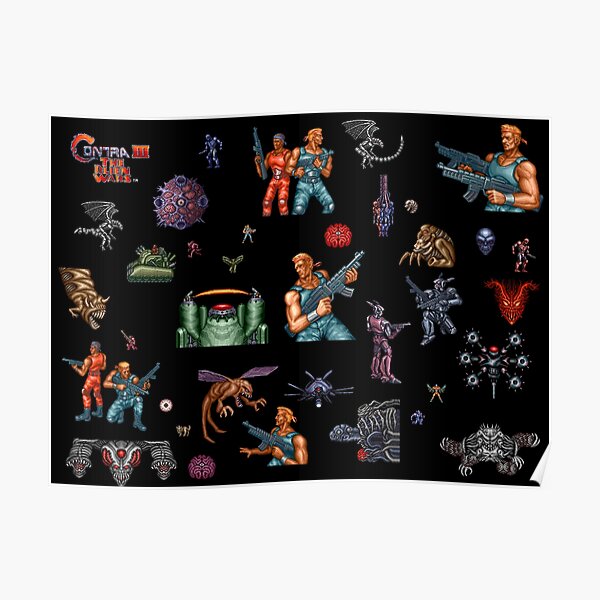 "Contra 3 The Alien Wars" Poster for Sale by gin-nek-shop | Redbubble