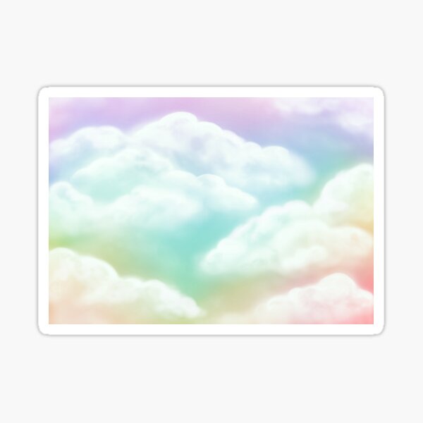 "Rainbow Clouds" Sticker for Sale by AmyLeeArtChi | Redbubble