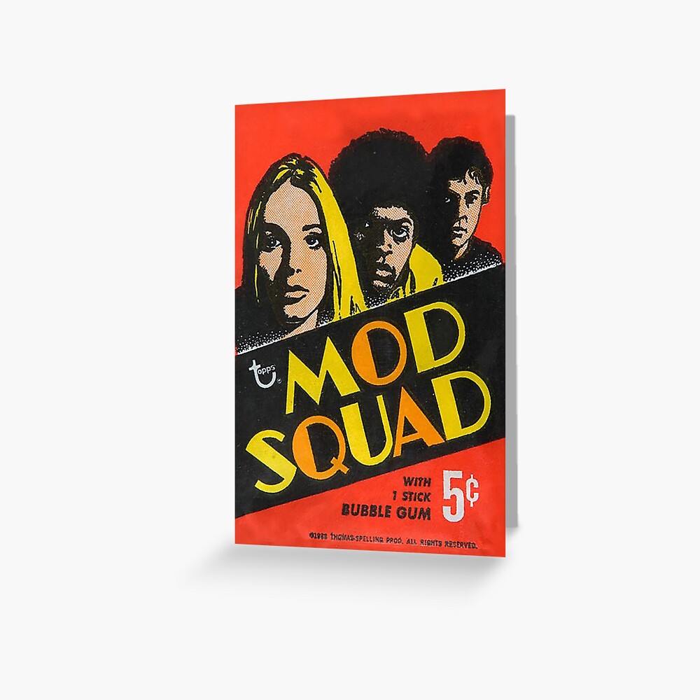 "Mod Squad Television Show Bubble Gum Pack (1 Stick) 5¢" Greeting Card ...