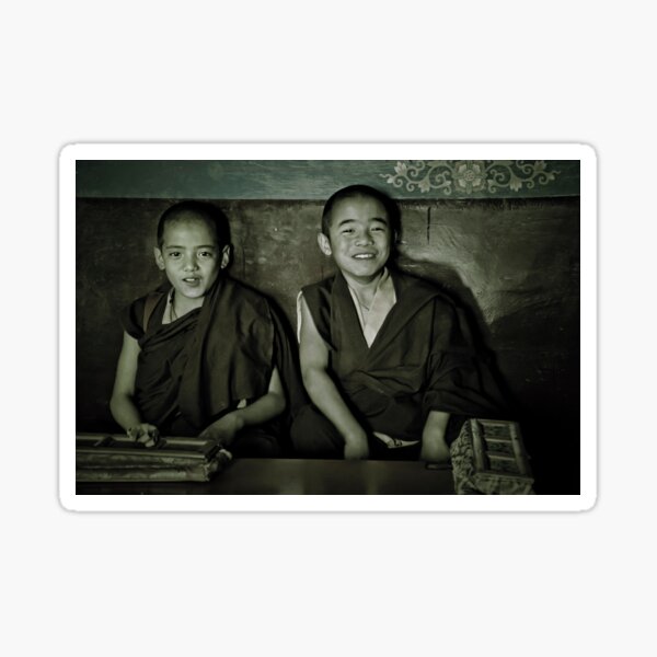 "Young Buddhist Monks" Sticker by bareri | Redbubble