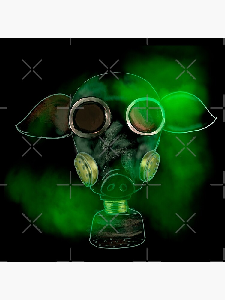 "Pig gas mask" Poster by mapherpineda | Redbubble