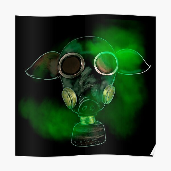 "Pig gas mask" Poster by mapherpineda | Redbubble