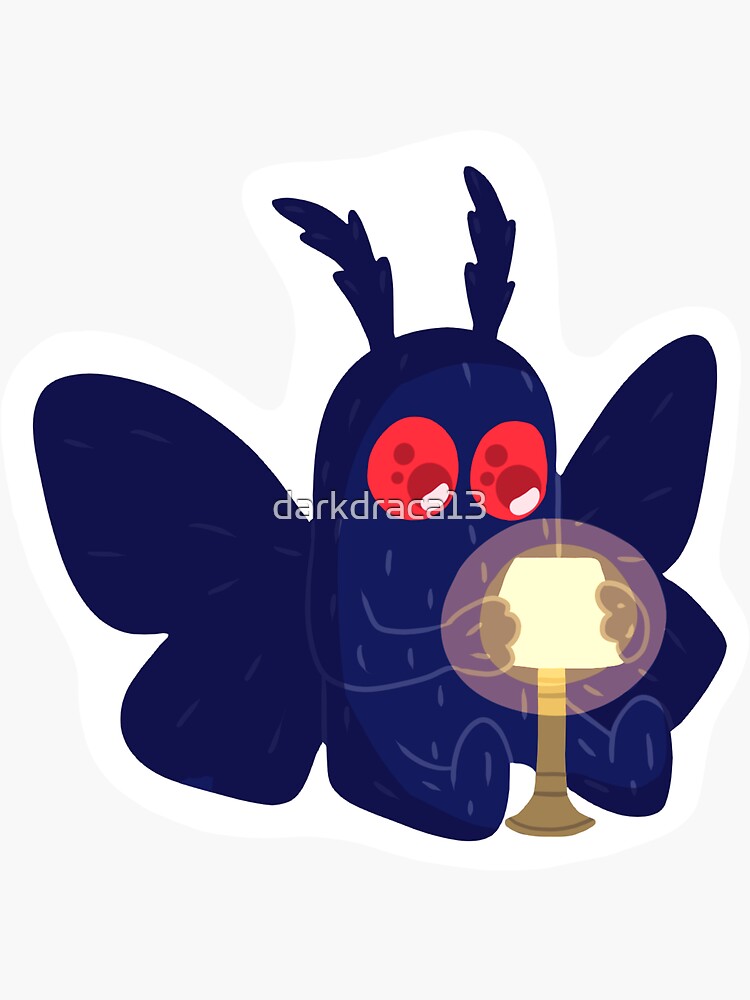 "Mothman w/ Lamp Sticker" Sticker by darkdraca13 | Redbubble