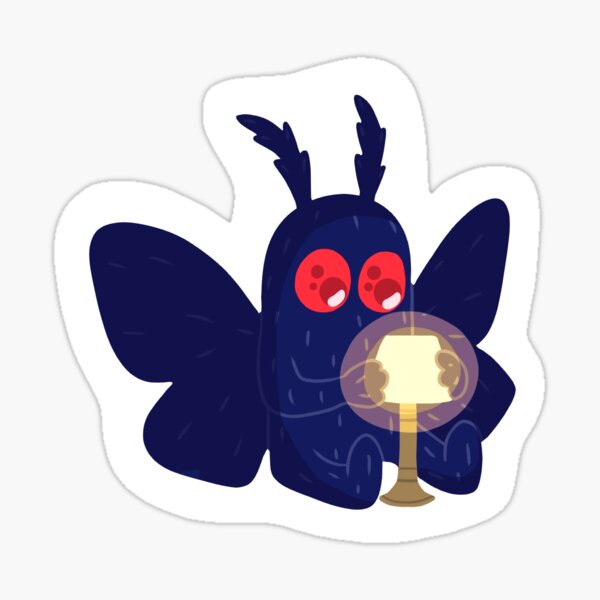 "Mothman w/ Lamp Sticker" Sticker by darkdraca13 | Redbubble