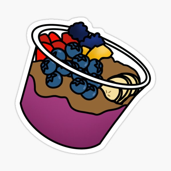 "Acai Bowl" Sticker for Sale by tgannon | Redbubble