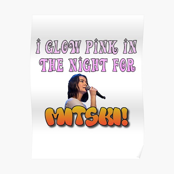Mitski Pink In The Night Posters | Redbubble