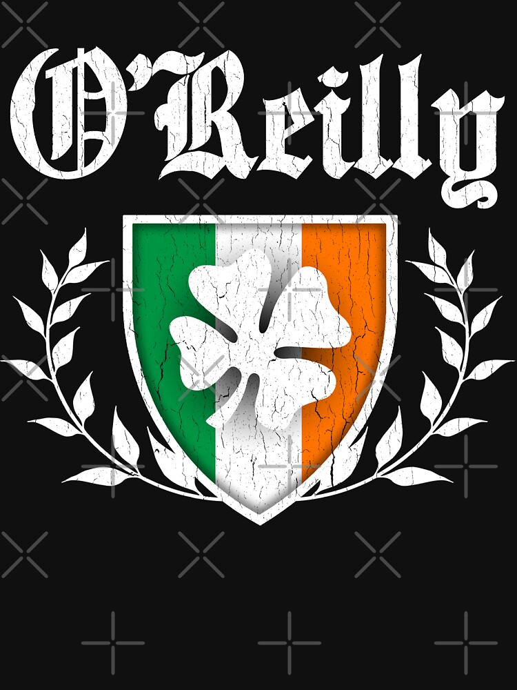 "O'Reilly Family Shamrock Crest (vintage distressed)" T-shirt for Sale ...