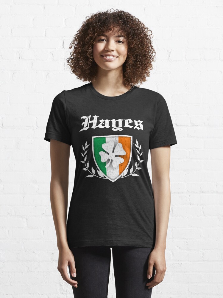 "Hayes Family Shamrock Crest (vintage distressed)" T-shirt for Sale by ...