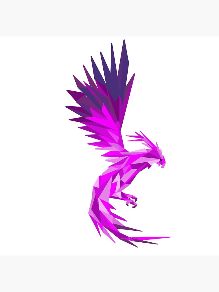 "Geometric Purple Phoenix " Sticker for Sale by TonkArt | Redbubble