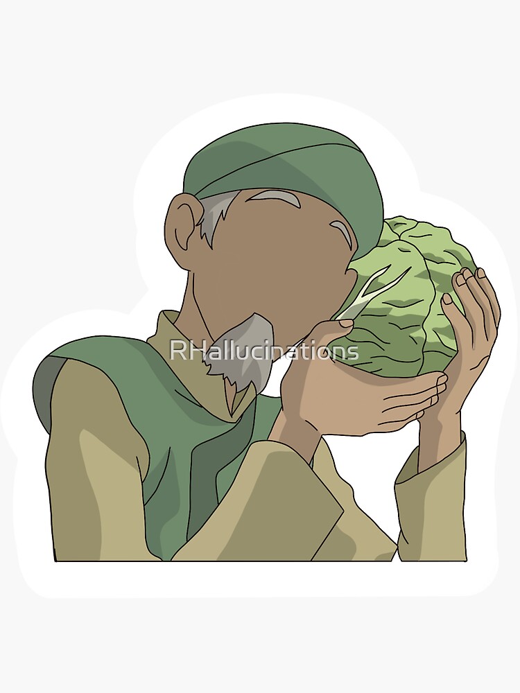 "Cabbage Man" Sticker for Sale by RHallucinations | Redbubble