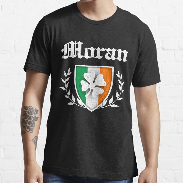 "Moran Family Shamrock Crest (vintage distressed)" T-shirt for Sale by ...