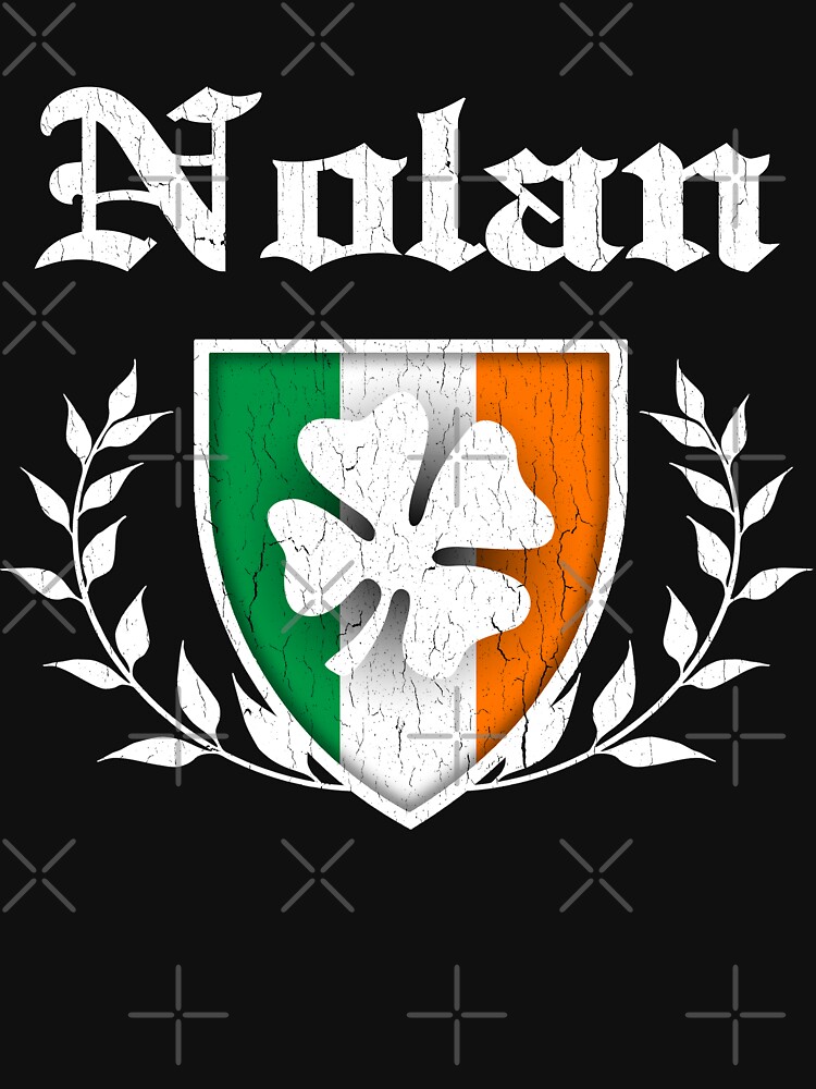 "Nolan Family Shamrock Crest (vintage distressed)" T-shirt for Sale by ...