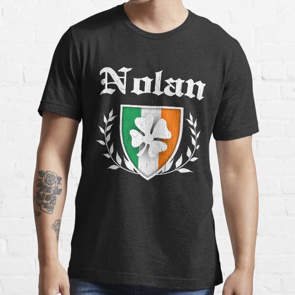 "Nolan Family Shamrock Crest (vintage distressed)" T-shirt for Sale by ...