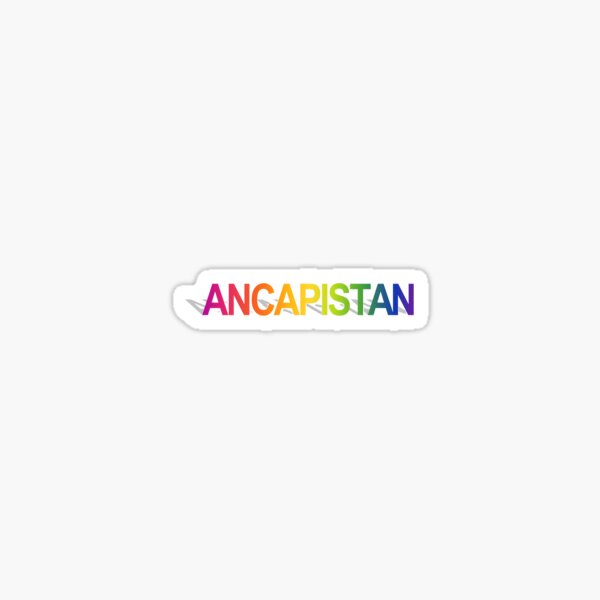 "Rainbow Ancapistan Wordart " Sticker for Sale by serenasuni | Redbubble
