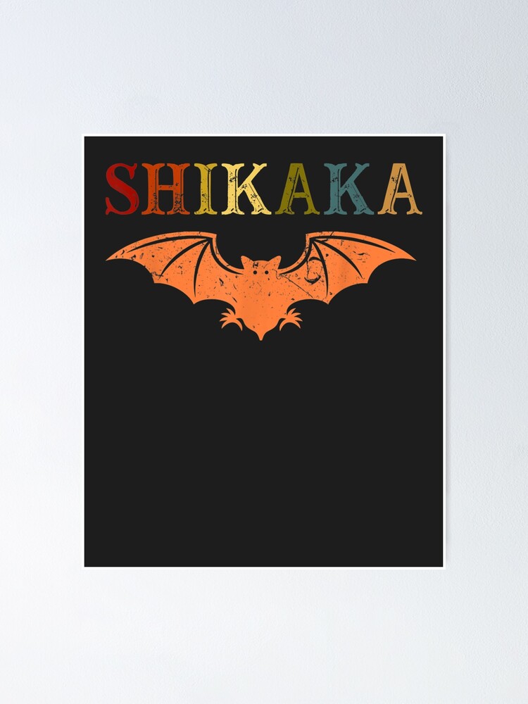 "Shikaka Bat Vintage - Shikaka White Bat Lovers Retro " Poster for Sale ...