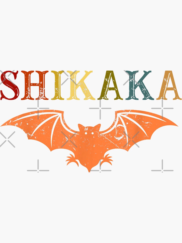 "Shikaka Bat Vintage - Shikaka White Bat Lovers Retro " Sticker for ...