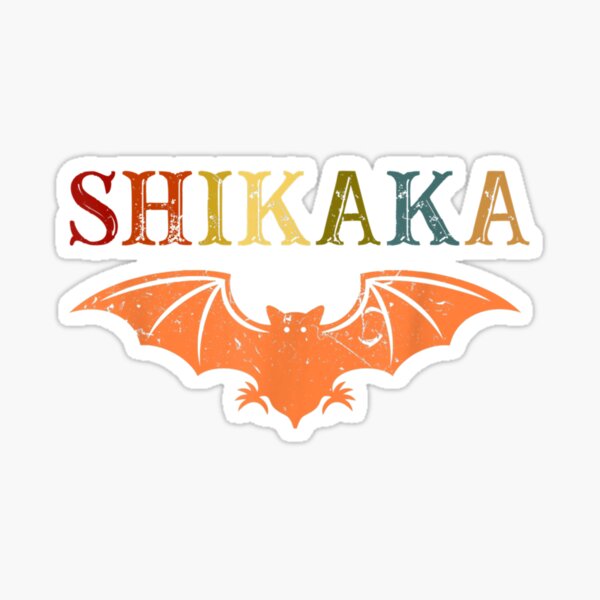 "Shikaka Bat Vintage - Shikaka White Bat Lovers Retro " Sticker for ...