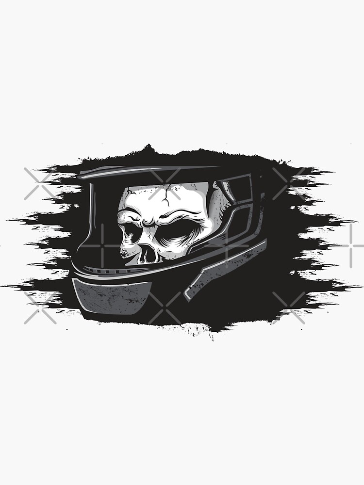 "Skull Racer" Sticker for Sale by joebarondesign | Redbubble