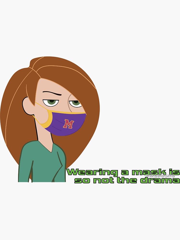 "Kim Possible in a mask" Sticker for Sale by mikaelawms | Redbubble