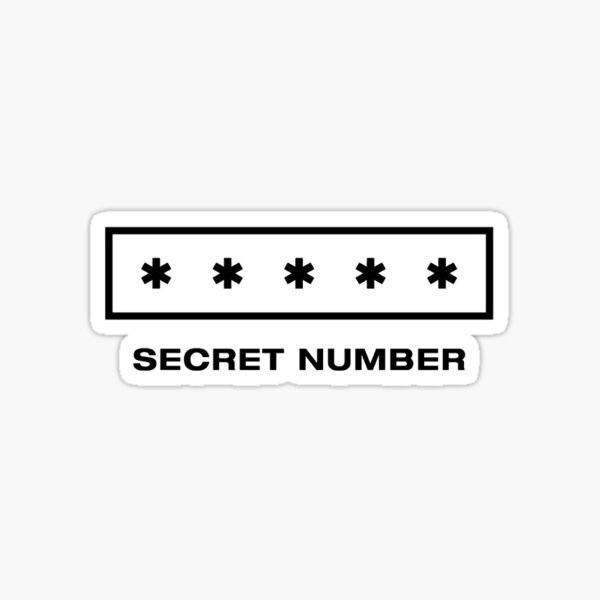 "SECRET NUMBER logo" Sticker for Sale by NadineC22 | Redbubble