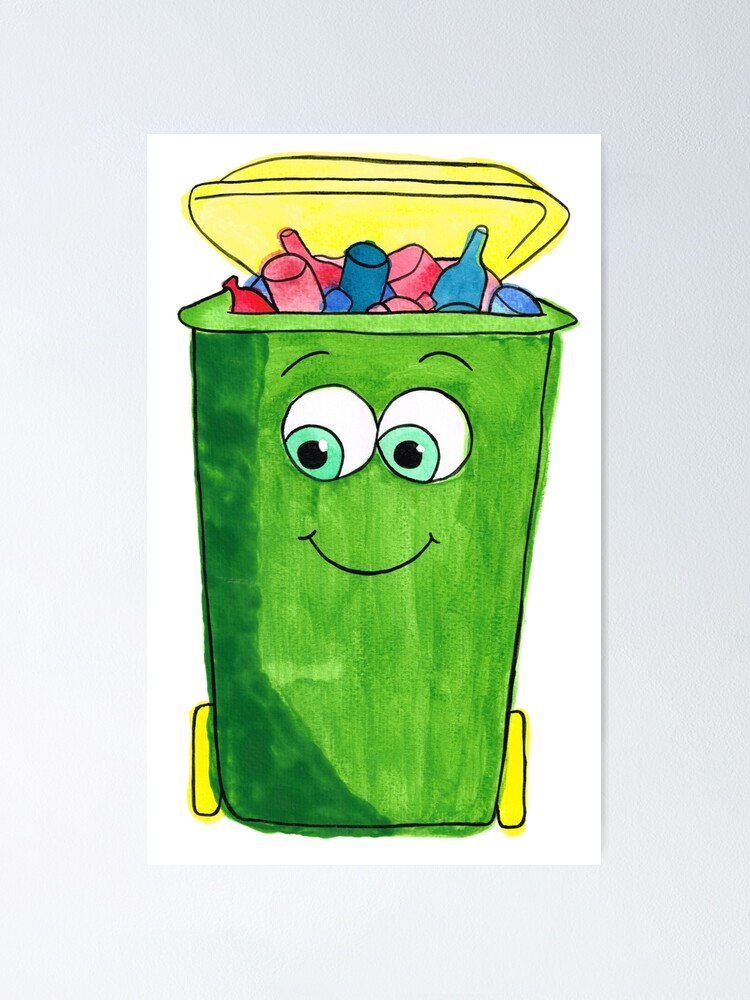 "Happy Recycling" Poster for Sale by Monique Cutajar | Redbubble