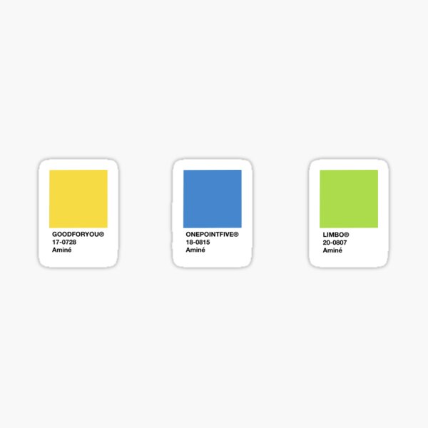 "AMINÉ ALBUM PANTONE STICKER PACK" Sticker by Glossypop | Redbubble
