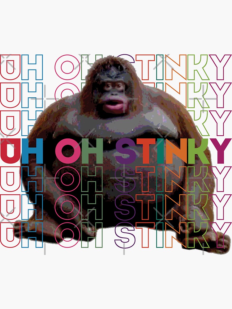 "Uh oh stinky" Sticker for Sale by jacki-vu | Redbubble