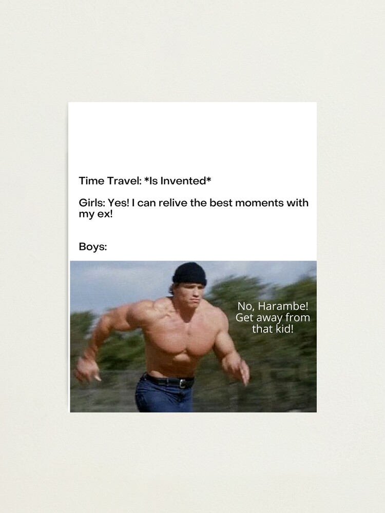 Lámina fotográfica «Arnold Running Meme - Funny Arnold Meme, Funny Meme ...