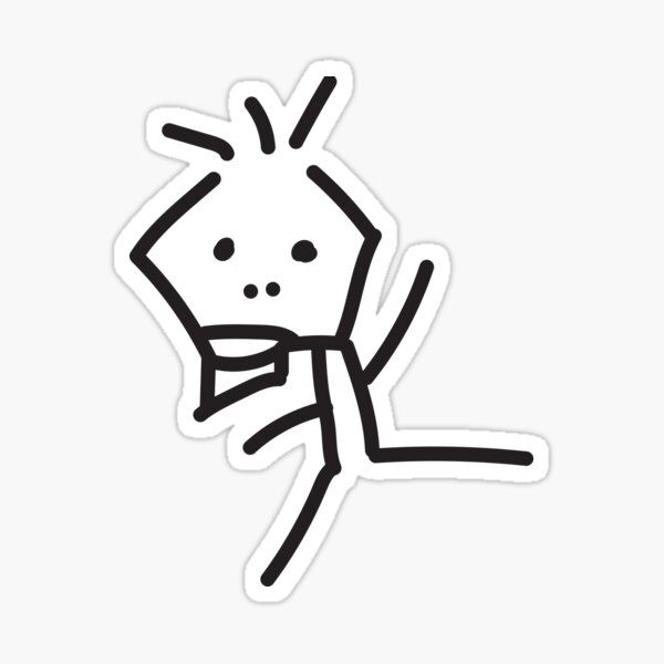 "Little Dude Napoleon Stick Figure - White" Sticker for Sale by Tyley88 ...