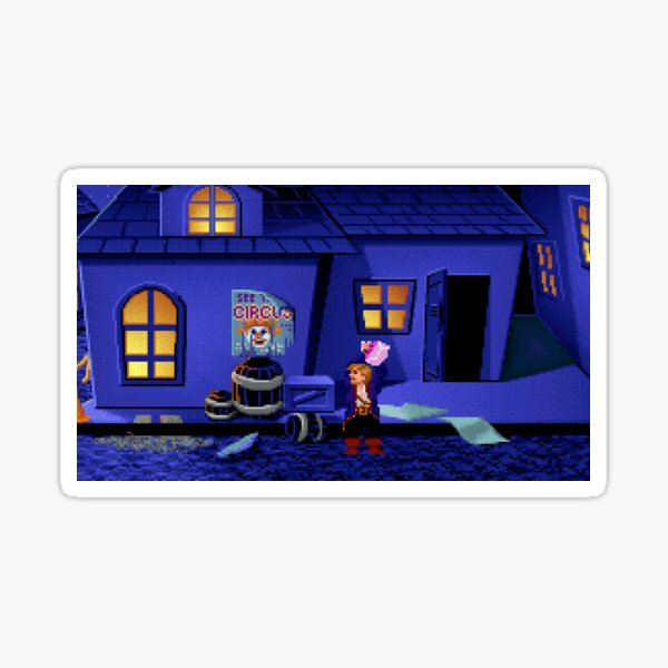 "Guybrush and the voodoo (Monkey Island 2)" Sticker for Sale by ...
