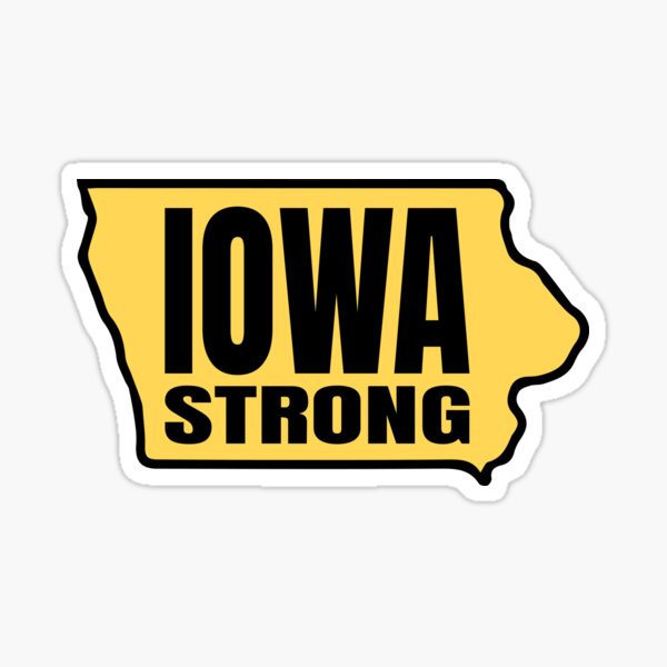 Iowa Outline Stickers | Redbubble
