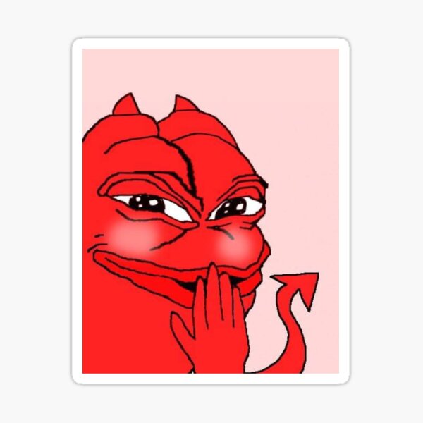 "devilish pepe" Sticker by kscullington | Redbubble